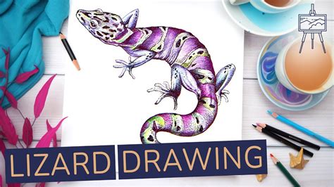 How To Draw A Lizard Step By Step Youtube