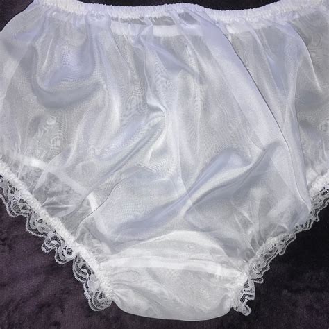 Nylon White Panties Etsy