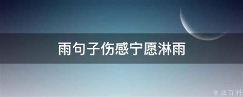 雨句子伤感宁愿淋雨 业百科
