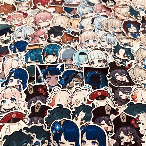 Genshin Impact Mini Poster Stickers 36 Pcs Genshinbox