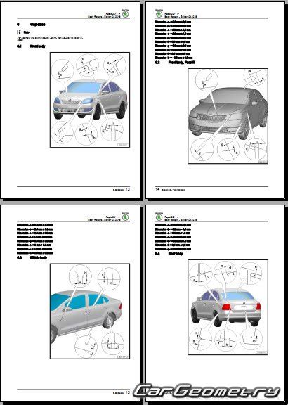 Кузовные размеры Шкода Рапид 2013-2020