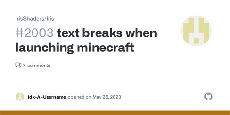 Text Breaks When Launching Minecraft Issue IrisShaders Iris GitHub