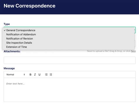 Issuing And Tracking Correspondence E1 Builder Support