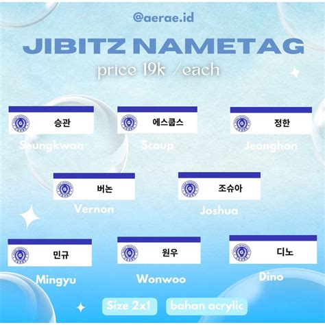 Jual Jibitz Nametag Seventeen Shopee Indonesia