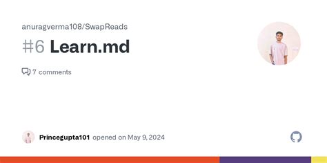 Learnmd · Issue 6 · Anuragverma108swapreads · Github