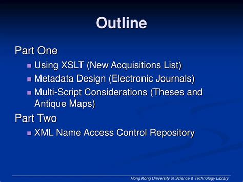 Ppt Workshop On Xml Based Library Applications 5 Library Applications Part One Powerpoint