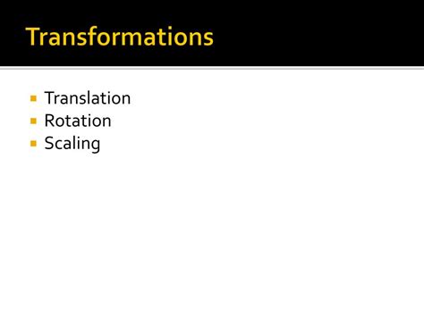 Ppt 3d Graphics Programming Geometric Transformations Powerpoint