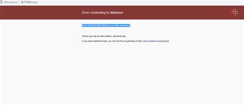 Error Connecting To Database Sqlstate Hy000 2002 No Such File Or