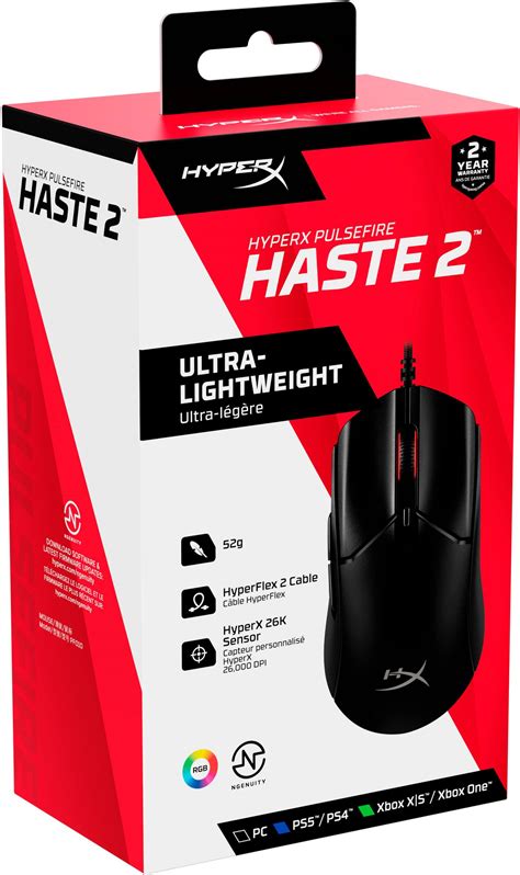 Hyperx Pulsefire Haste 2 Lightweight Wired Optical Gaming Mouse With