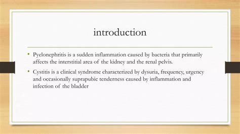 Pyelonephritis And Cystitis Pptx