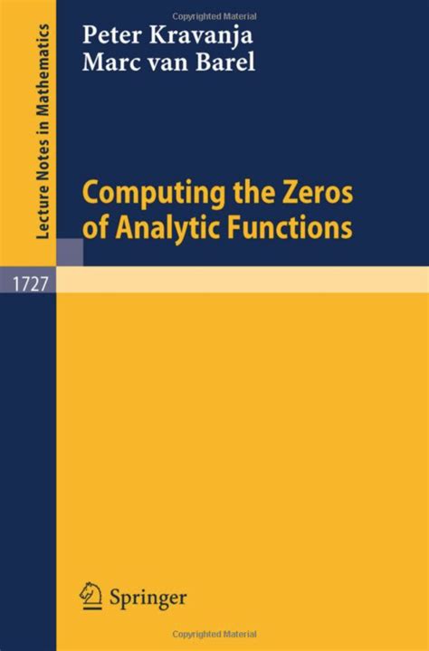 Pdf Computing The Zeros Of Analytic Functions