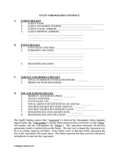 Wedding Videography Contract 60 Photos