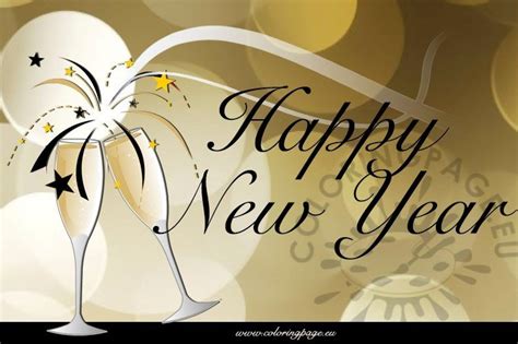 Happy New Year Whatsapp Coloring Page