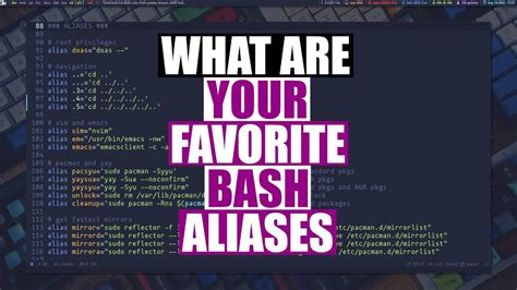 Let S Share Our Favorite Bash Aliases YouTube