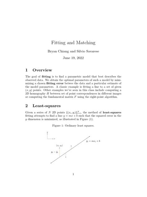 06 fitting matching pdf least squares robust statistics