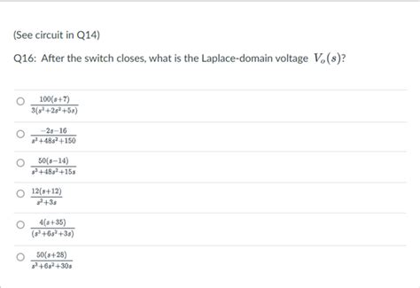 Solved Figure 4 For Questions Q14 Q17 Consider The Circuit