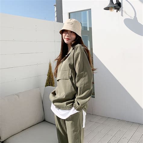 세트가격고퀄 바스락 오버핏 아노락 조거 긴바지 세트3color