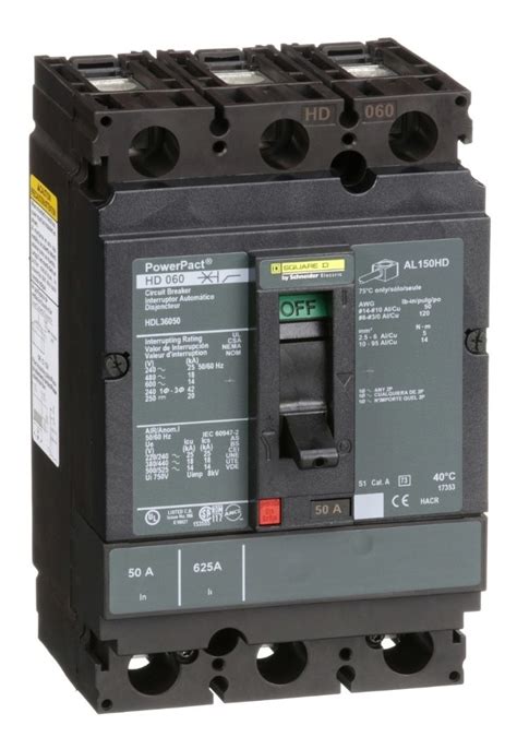 Interruptor Automático Caja Moldeada Square D 50a 3 Polos Envío Gratis