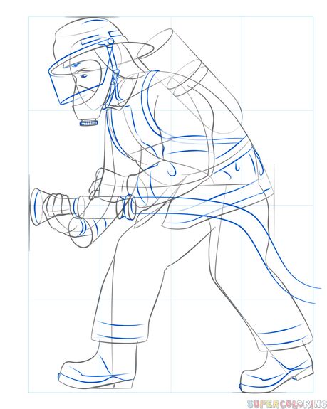 How To Draw A Fireman Step By Step Drawing Tutorials