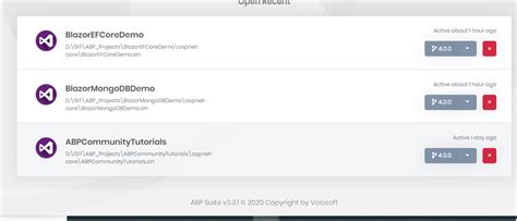 not able to run any blazor project 647 support abp io