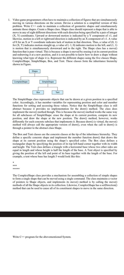 Solved 1 Video Game Programmers Often Have To Maintain A