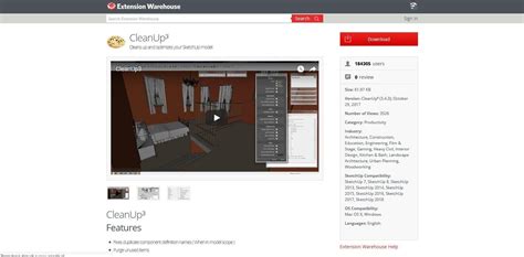 ᐈ Sketchup Optimization of ready made models Overview of the CleanUp plugin Tutorial