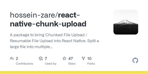 GitHub Hossein Zare React Native Chunk Upload A Package To Bring Chunked File Upload