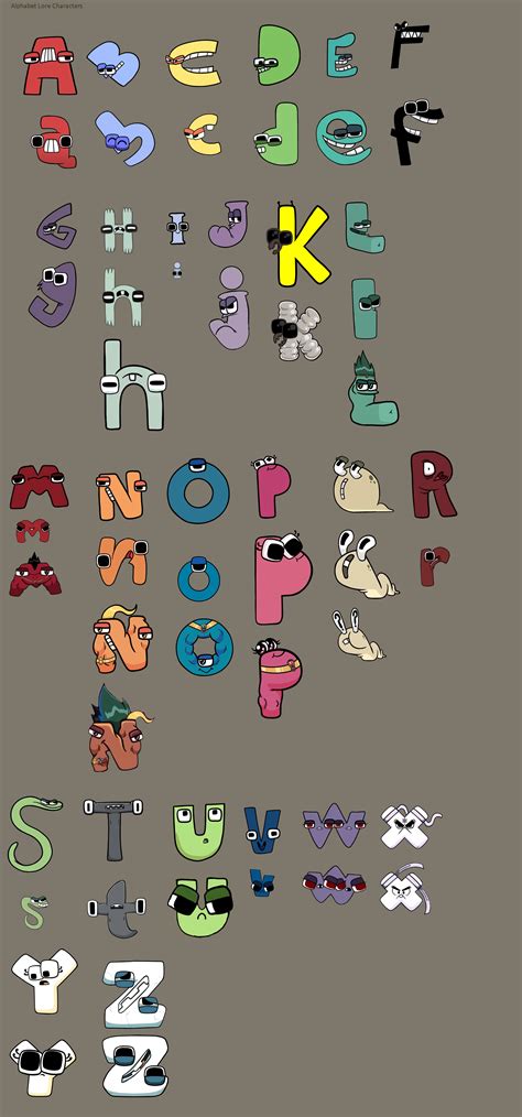 Alphabet Lore Characters 2 By Abbysek On Deviantart