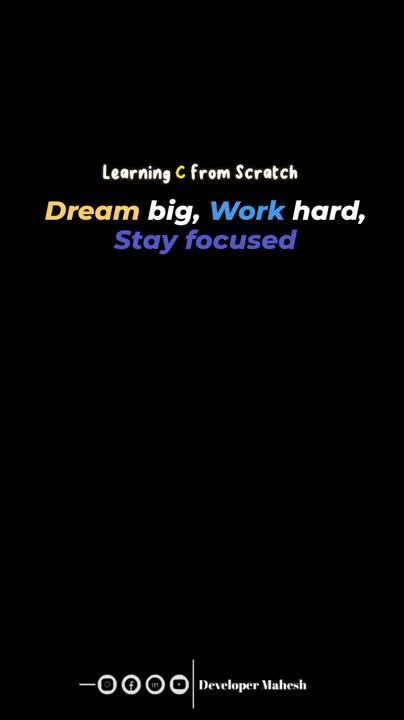 Developer Mahesh On Linkedin Cprogramming Codingfromscratch