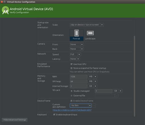emulation android emulator storage increase not recognized stack