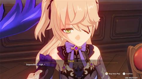 Fischl Flirts With Aether Genshin Impact Cutscene Youtube