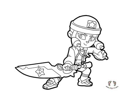 Brawl Stars Coloring Pages Bibi