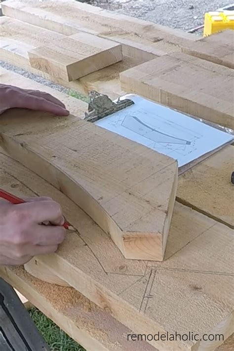 Diy Arbor Swing How To Cut Diy Wood Braces For Pergola Support