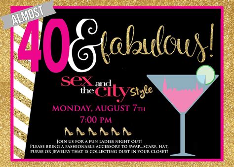 Invite And Delight Almost 40 And Fabulous Sex And The City Style