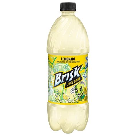 Brisk Lemonade Soft Drink Refreshing Flavor In A 1 Liter Bottle In The Soft Drinks Department