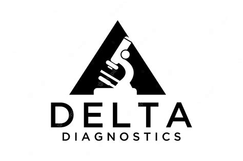 Premium Vector Creative Illustration Triangle Shape With Negative Space Microscope Sign Logo
