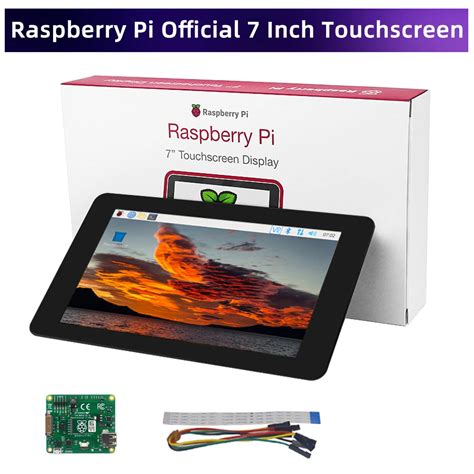 오리지널 공식 라즈베리 파이 7 인치 터치 스크린 디스플레이 800x480 Hd 24 비트 컬러 Lcd Dsi 연결 라즈베리
