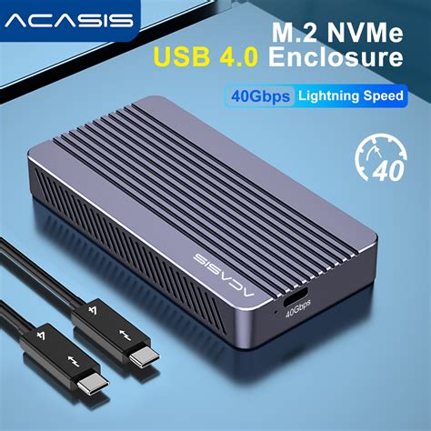 Acasis Usb4 0硬碟外接盒 M 2 Nvme Ssd硬碟轉接盒 支持雷電4 3接口且向下兼容，免工具安裝移動硬 蝦皮購物