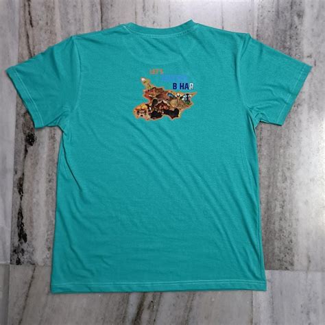 Printed Polyester Blue Half Sleeves Round Neck T Shirt At Rs 162 In Kolkata