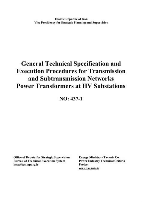 PDF General Technical Specification And Execution Procedures Shaghool Ir Files Code437En 1