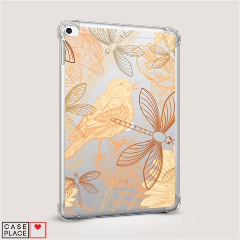 Чехол для iPad mini 5 Узор из стрекоз. CASE PLACE