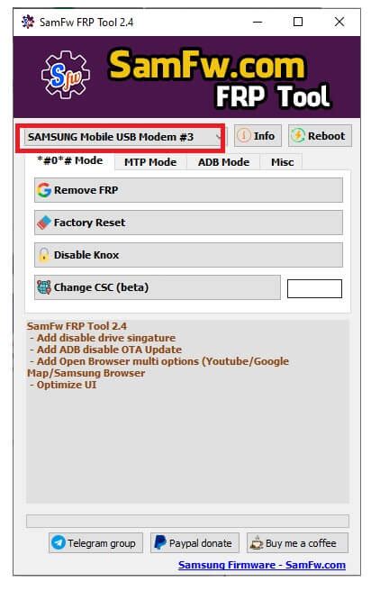SamFW Tool V Download One Click Samsung FRP Latest