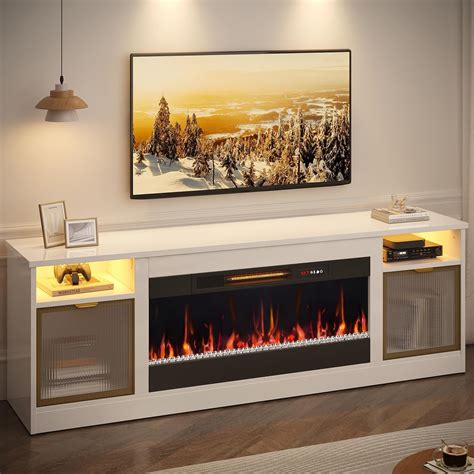 Lemberi Fireplace Tv Stand With 36 Inch Fireplace Up To 80