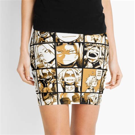 Bnha Kaminari Denki Collage Mini Skirt By Angellinx3 Redbubble