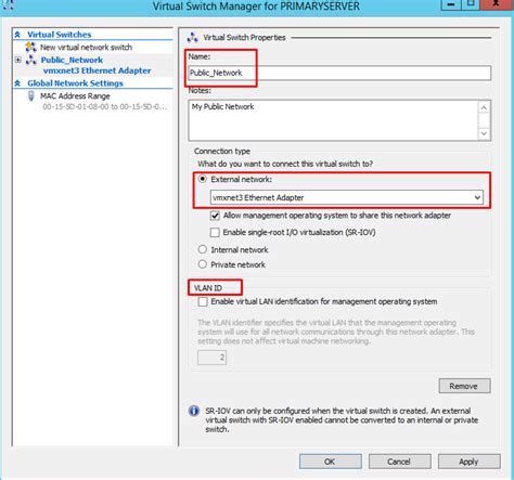 Hyper V Network Configurations
