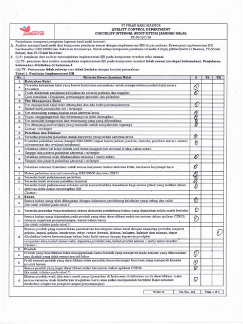 Cheklist Audit Pbm24 Pdf