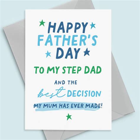 Funny Step Dad Fathers Day Card By Project Pretty