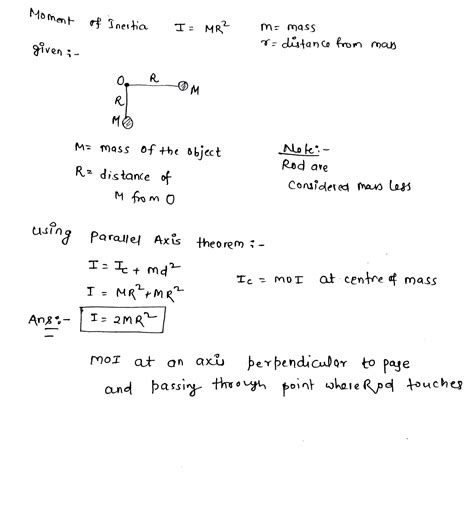 [solved] Consider Two Equal Masses M Attached To The Ends Of Massless Rods Course Hero