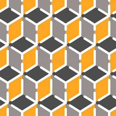 Seamless Abstract Cube Geometric Vector Cool Pattern Stock