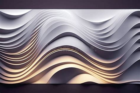Abstract Smooth Wave Lines Background Generative Ai Stock Illustration Illustration Of